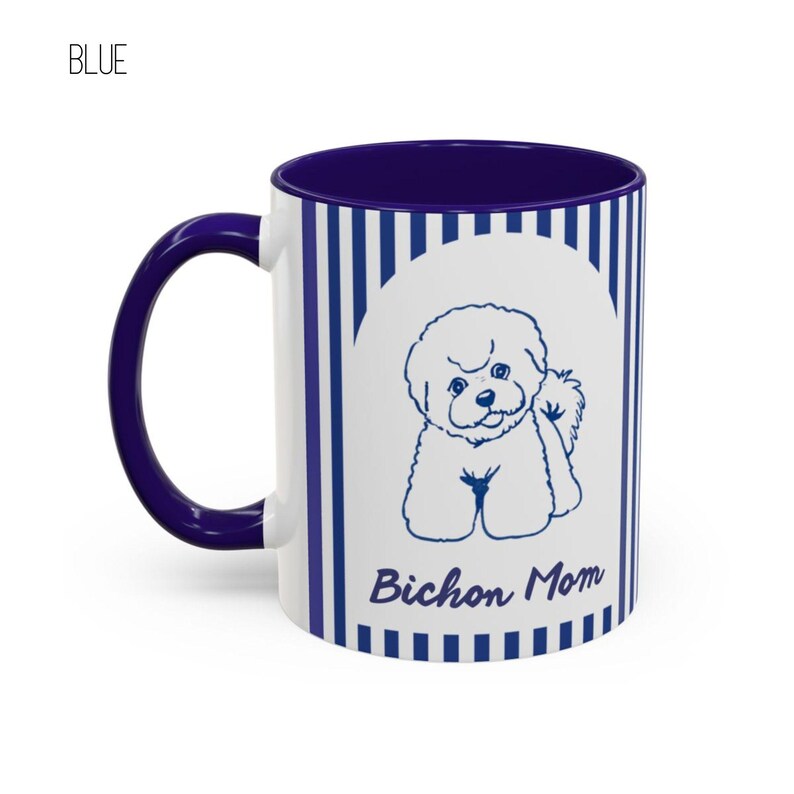 Bichon Frise Dog Mug: Personalized Text and Multiple Color Options ...