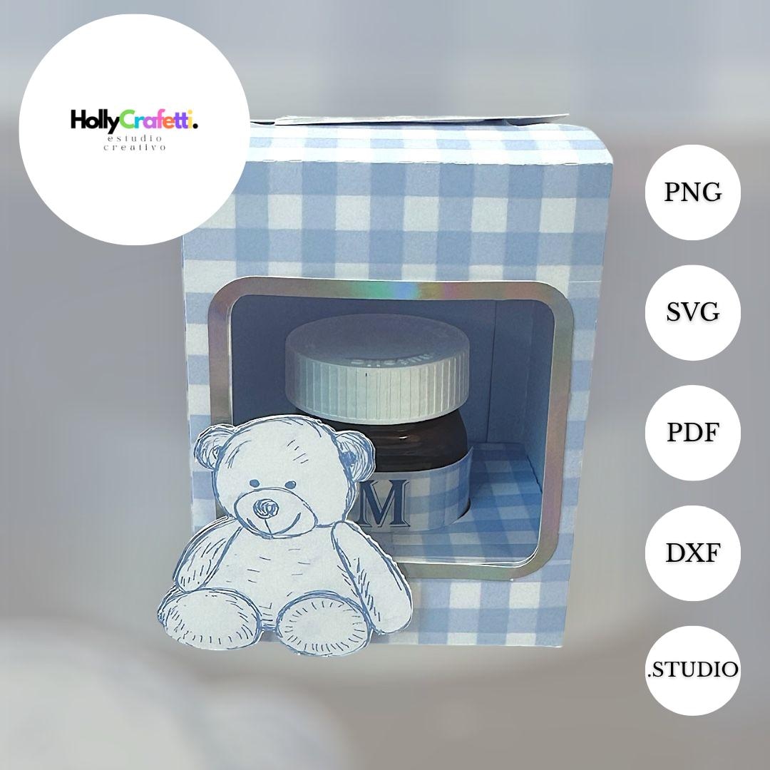 Mini Nutella Favor Box Template | Mini Nutella Favor Box Template | SVG ...