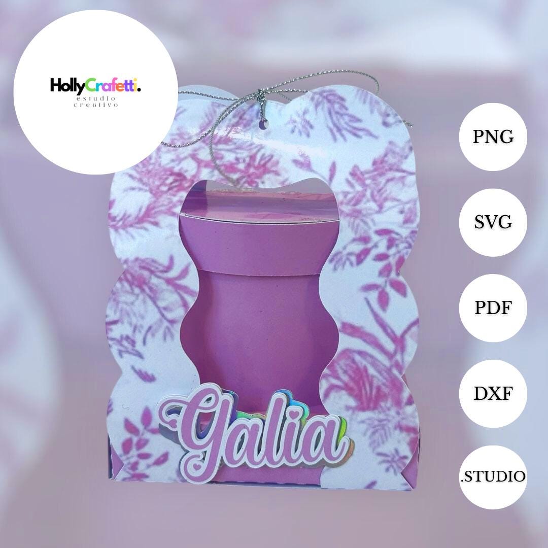 Personalized Souvenir Box Template | Digital Packaging for Party Snacks ...