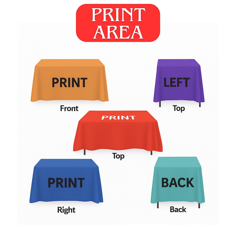 Custom Table Throw for Trade Shows Events | Personalized Table Cover ...