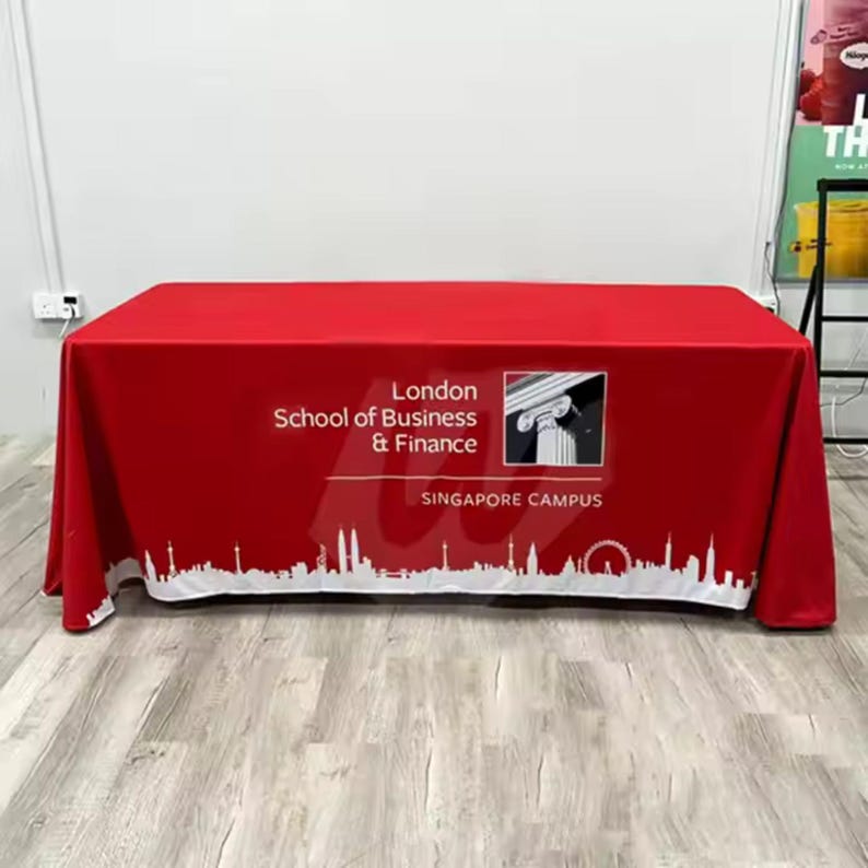 Custom Table Throw for Trade Shows Events | Personalized Table Cover ...