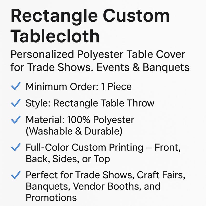Custom Table Throw for Trade Shows Events | Personalized Table Cover ...