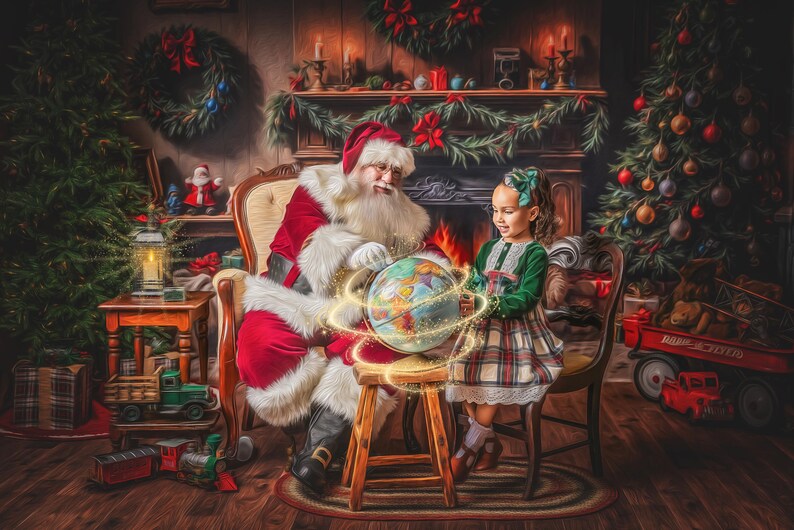 Magic Santa PNG Overlays — 12 Holiday Sparkle Effects for Photographers ...