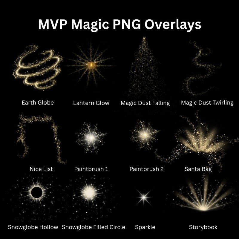 Santa Magic Photo Overlays - Etsy