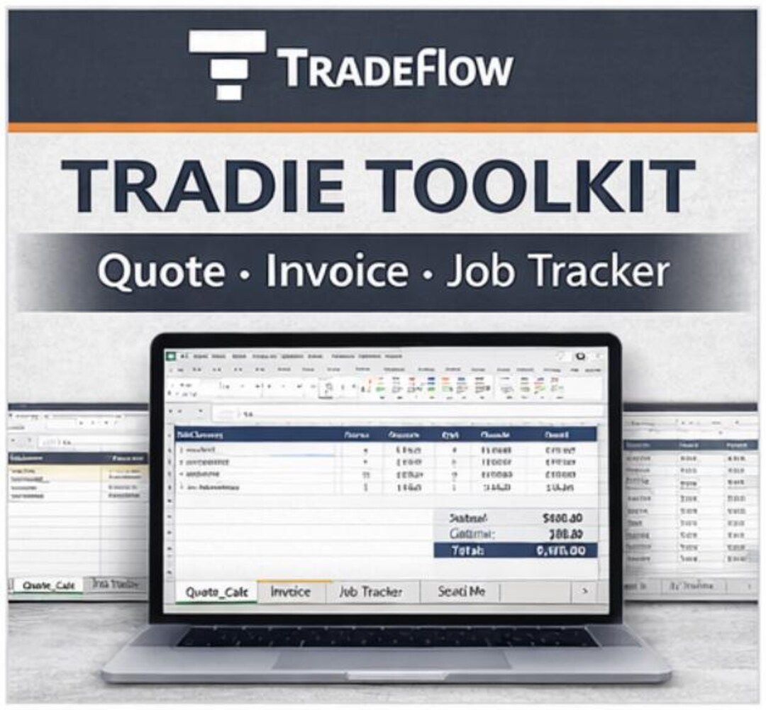 Tradie Excel Toolkit | Quote, Invoice & Job Tracker (instant Download ...