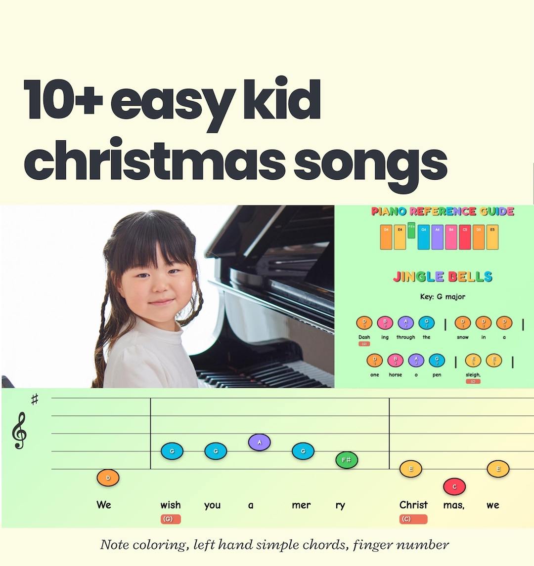 10+ Easy Christmas & Holiday Piano Sheet Music – Beginner Fingering ...
