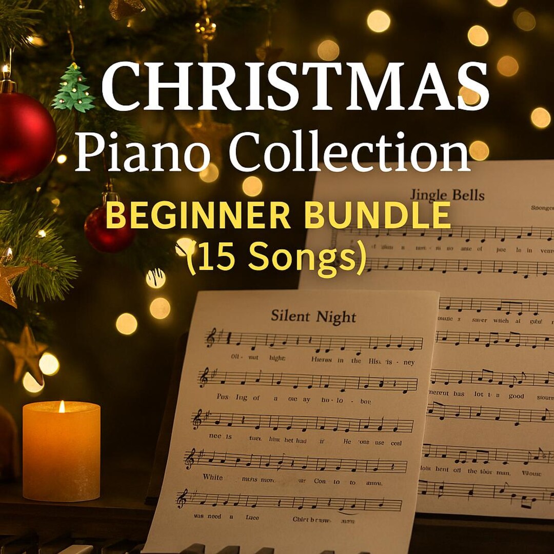 CHRISTMAS Piano Collection | Beginner Sheet Music Bundle (15 Songs ...