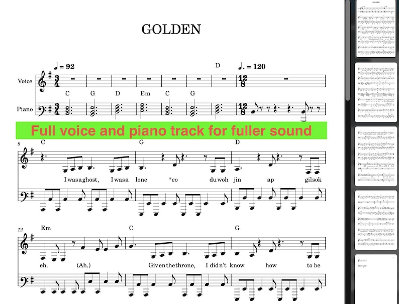 KPOP Demon Hunters Piano Sheet Music | Beginner Bundle (digital ...