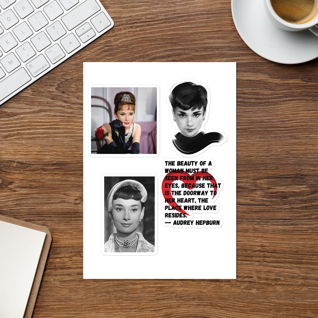 Hepburn Actress Sticker Sheet - Etsy