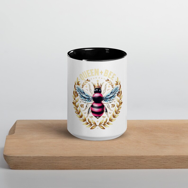 Queen Bee Mug With Color Inside Diva Queen Coffee Tea Cup Gift Women ...