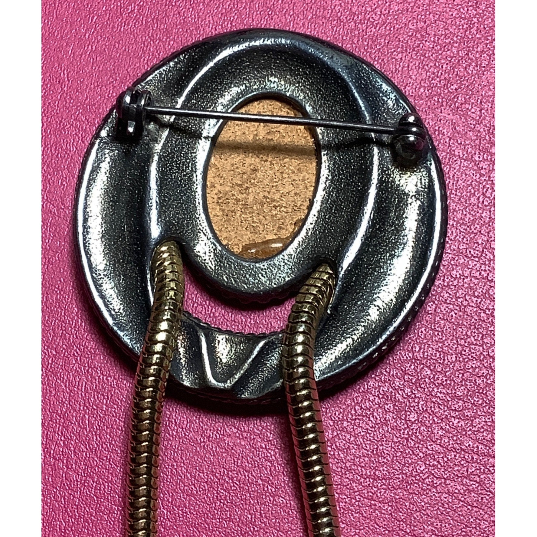 RARE -- Artisan Siler & Leather Bolo-style Brooch Pin - Etsy