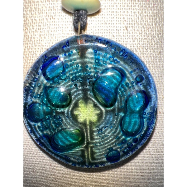 Glass Disc Pendant - Etsy