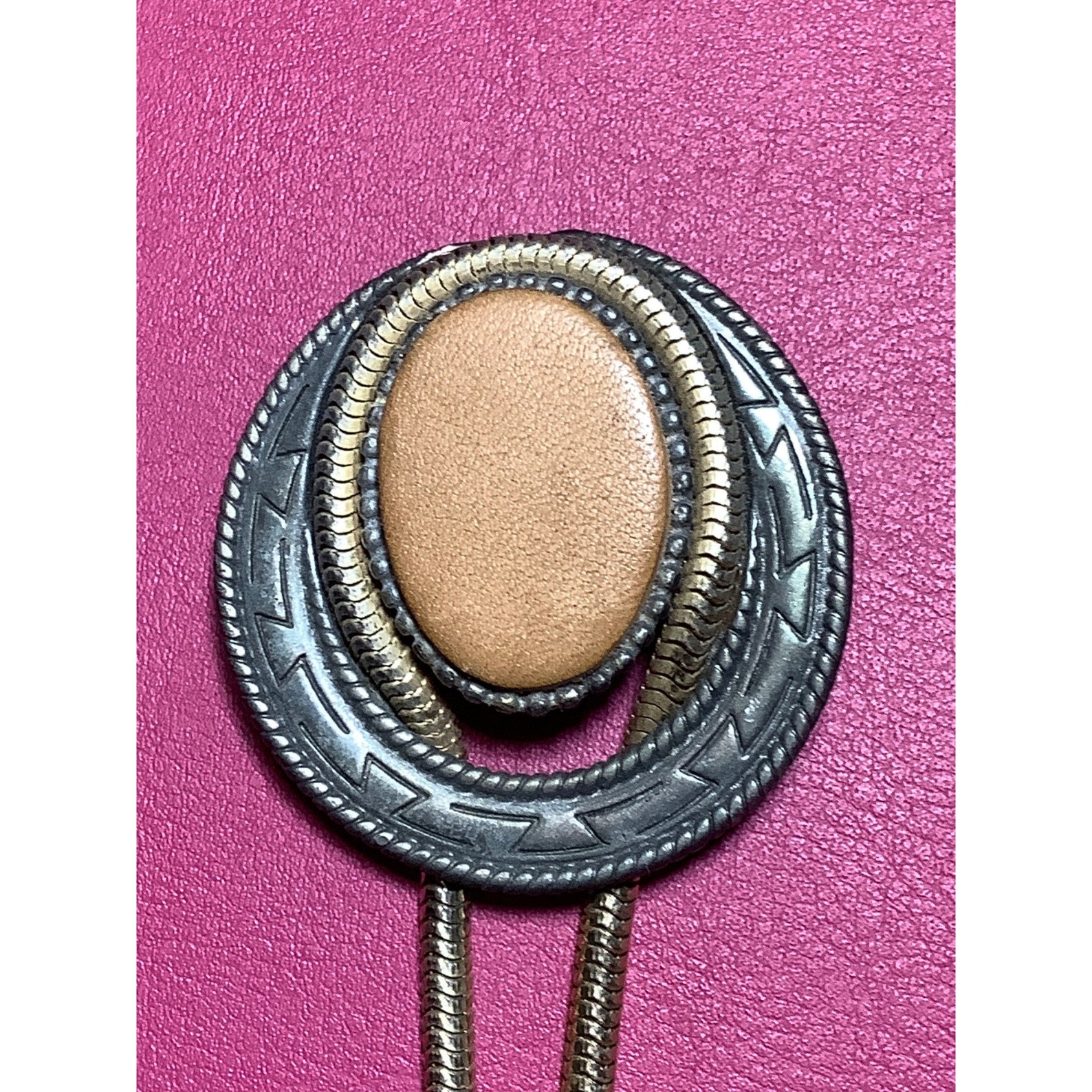 RARE -- Artisan Siler & Leather Bolo-style Brooch Pin - Etsy