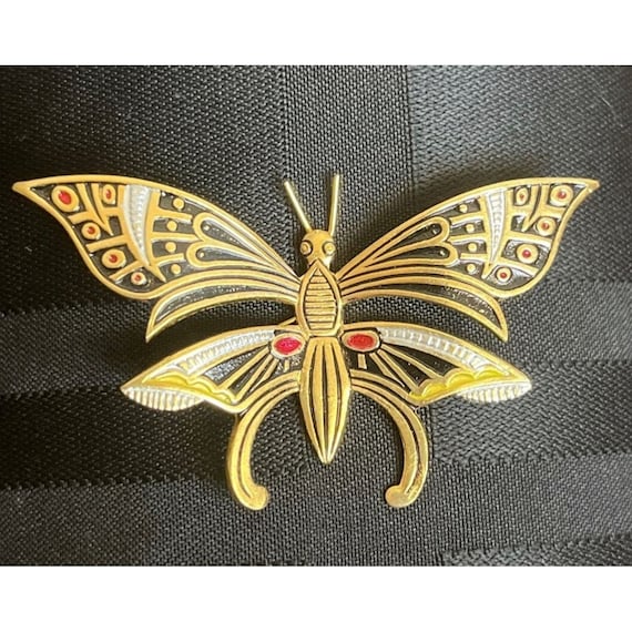 damascene butterfly brooch - Gem damascene butterfly brooch - Gem