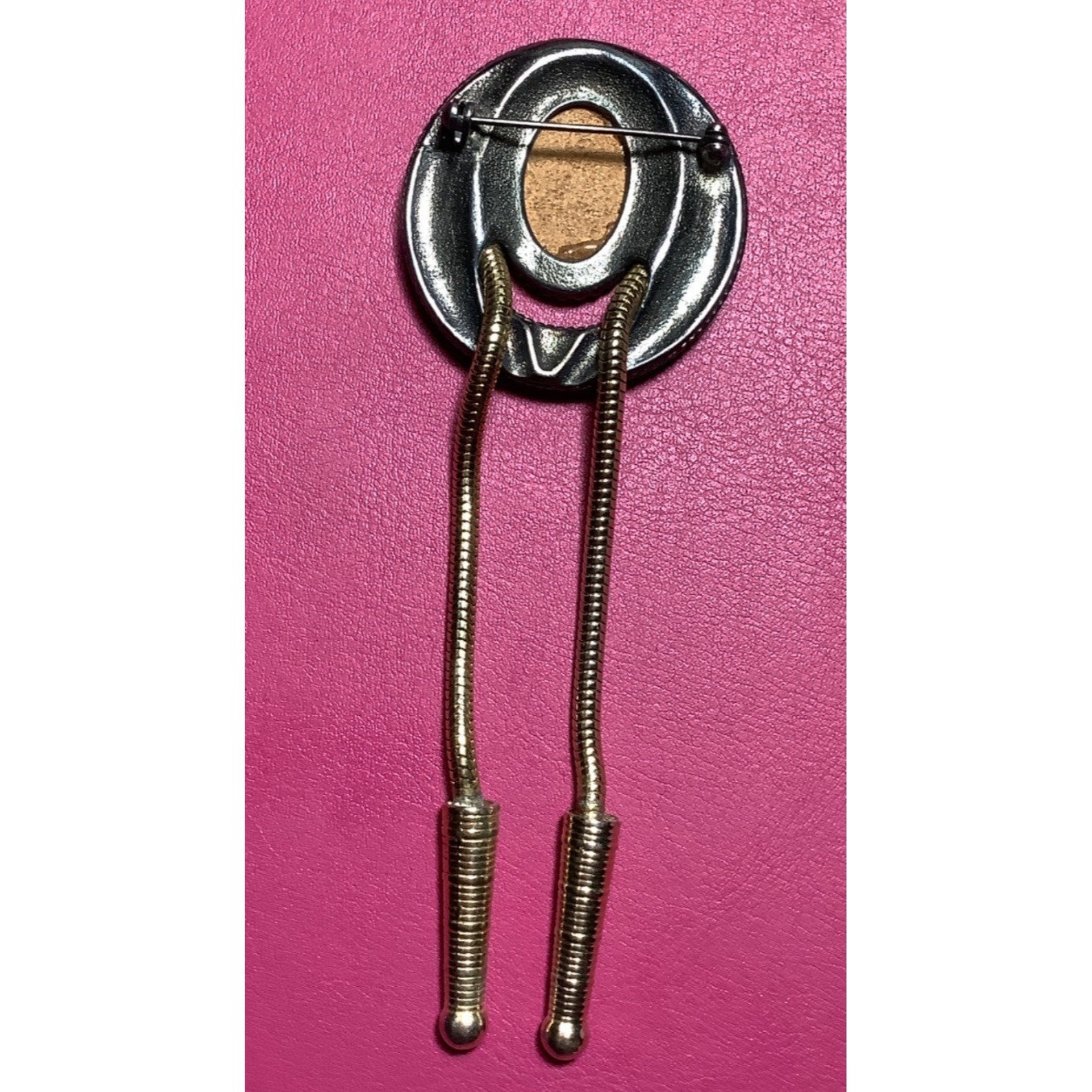 RARE -- Artisan Siler & Leather Bolo-style Brooch Pin - Etsy