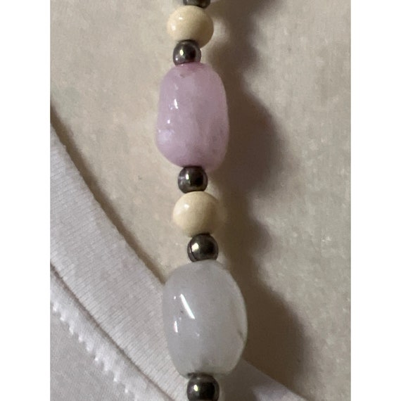 Pastel Quartz Bead Necklace --30" - Gem