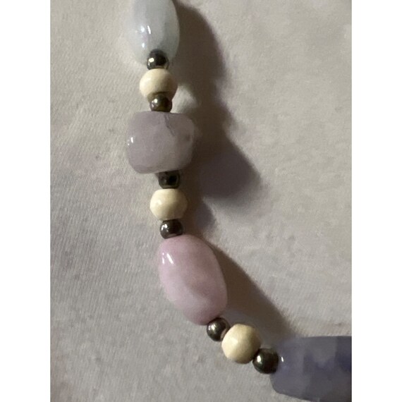 Pastel Quartz Bead Necklace --30" - Gem
