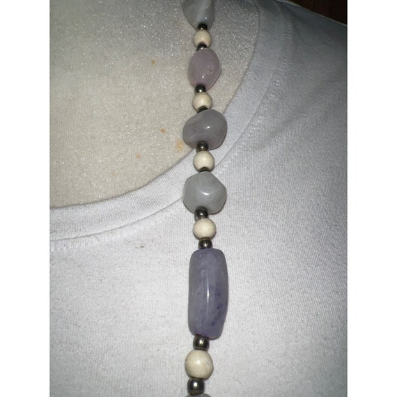 Pastel Quartz Bead Necklace --30" - Gem