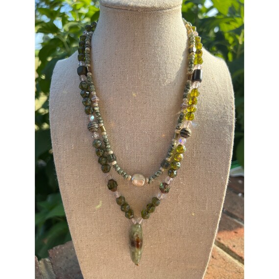 Genuine (Rhyolite) Rain Forest Jasper Gemstone Neckl… - Gem