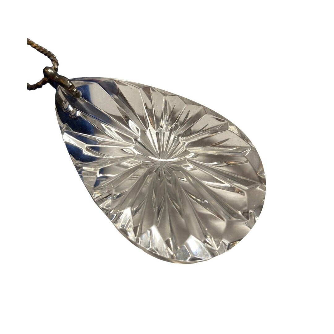 Waterford Crystal Pendant Necklace, Teardrop Pendant, Vintage Crystal ...