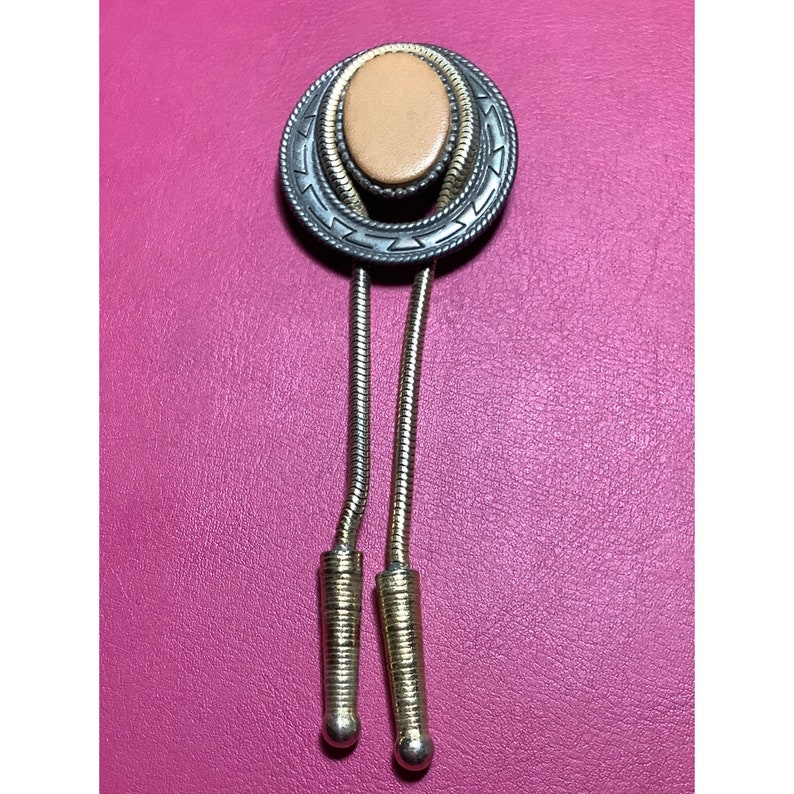 RARE -- Artisan Siler & Leather Bolo-style Brooch Pin - Etsy