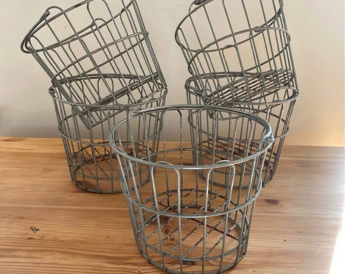 Vintage Metal Wire Farmhouse Baskets - Etsy