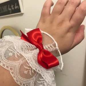 Japanese Wrist Cuffs Sweet Ruffled Lace Hand Sleeve, Sweet Girl Bowknot ...