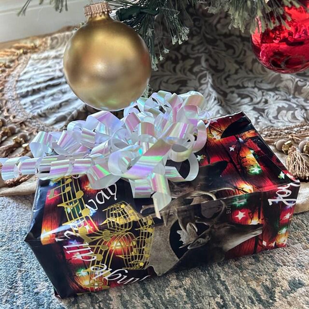 Moose Antler Christmas Wrapping Paper | Satin Finish Gift Wrap - Etsy