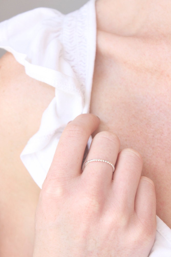 Sterling Silver Polka Dot Ring Silver Bead Ring Beaded Ring - Etsy Canada