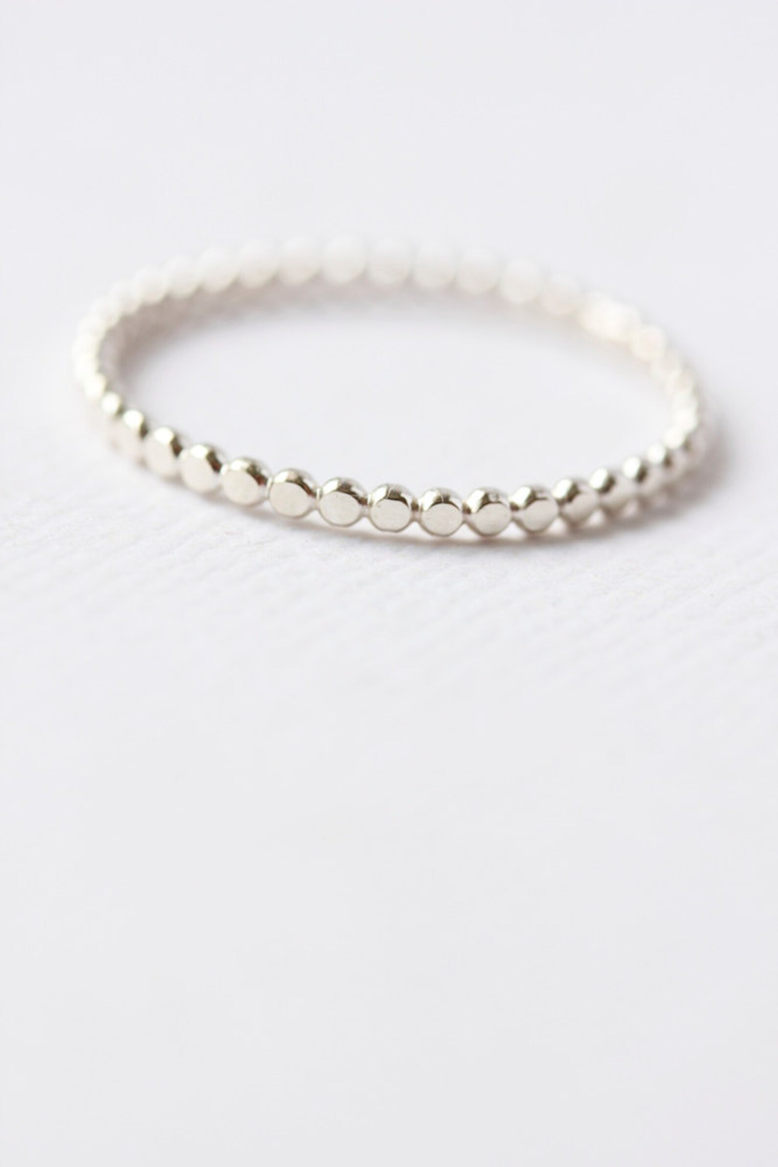 Sterling Silver Polka Dot Ring Silver Bead Ring Beaded Ring - Etsy