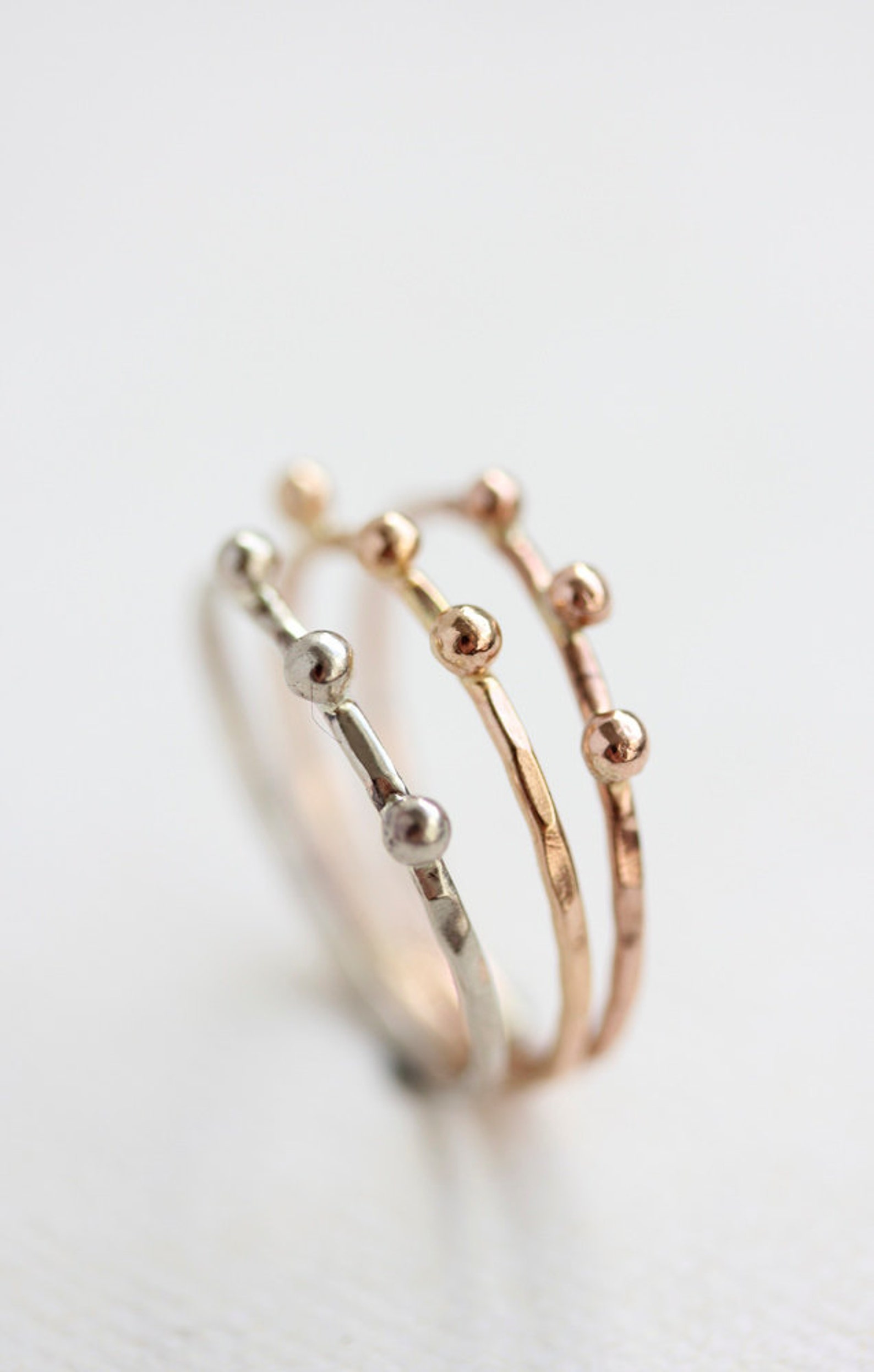 14k Gold Stacking Ring Eco Friendly Woodland Yellow Gold - Etsy