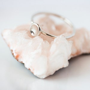 Pebble Ring, Sterling Silver, Delicate Stacking Ring, Eco Friendly ...