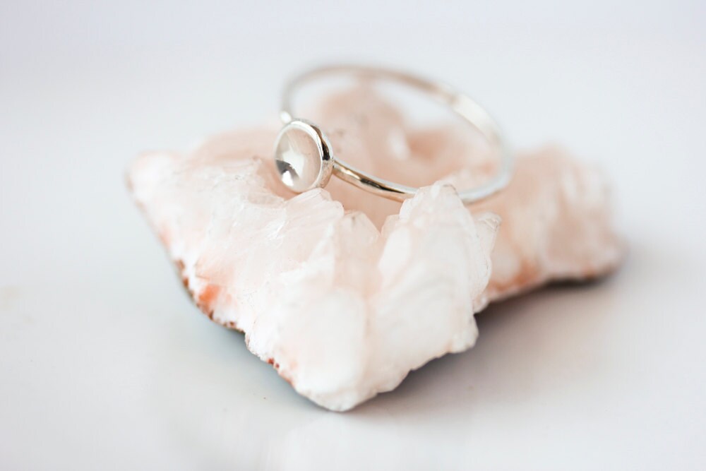 Pebble Ring Sterling Silver Delicate Stacking Ring Eco - Etsy