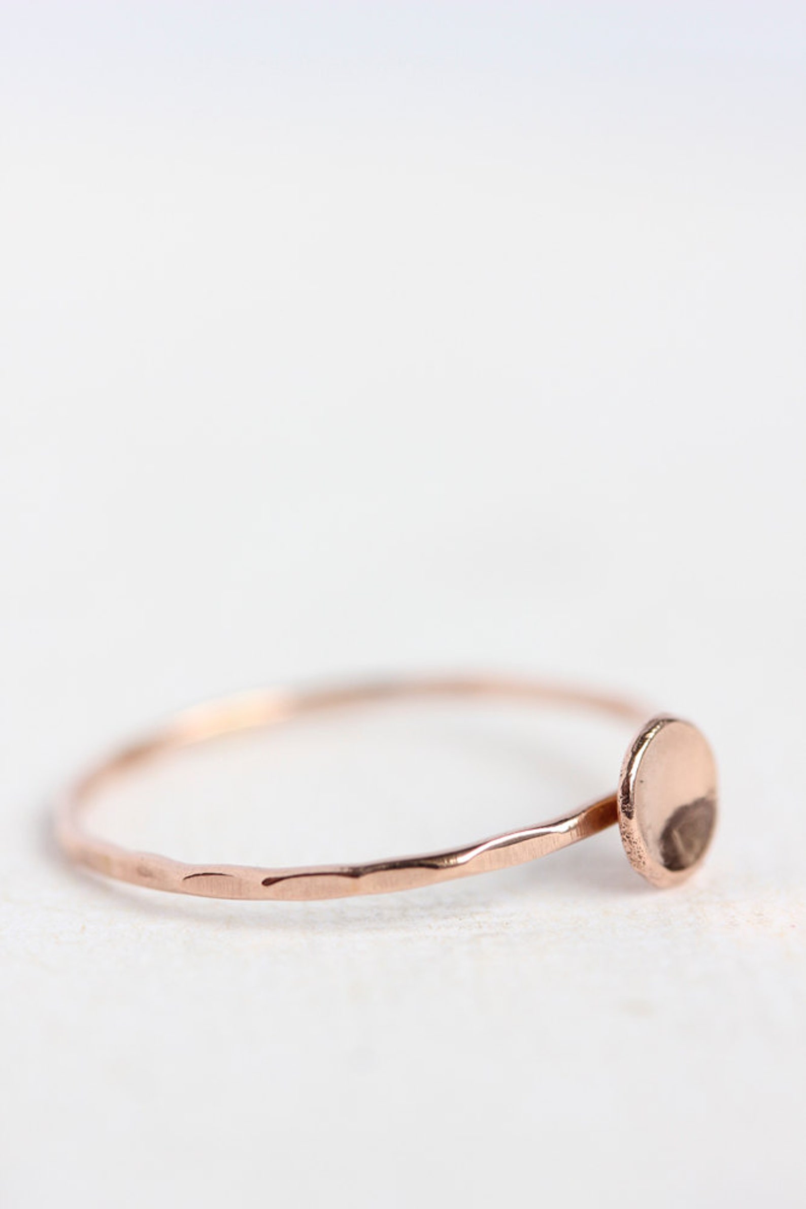 14k Rose Gold Ring Organic Pebble Ring Solid Gold Ring Eco - Etsy