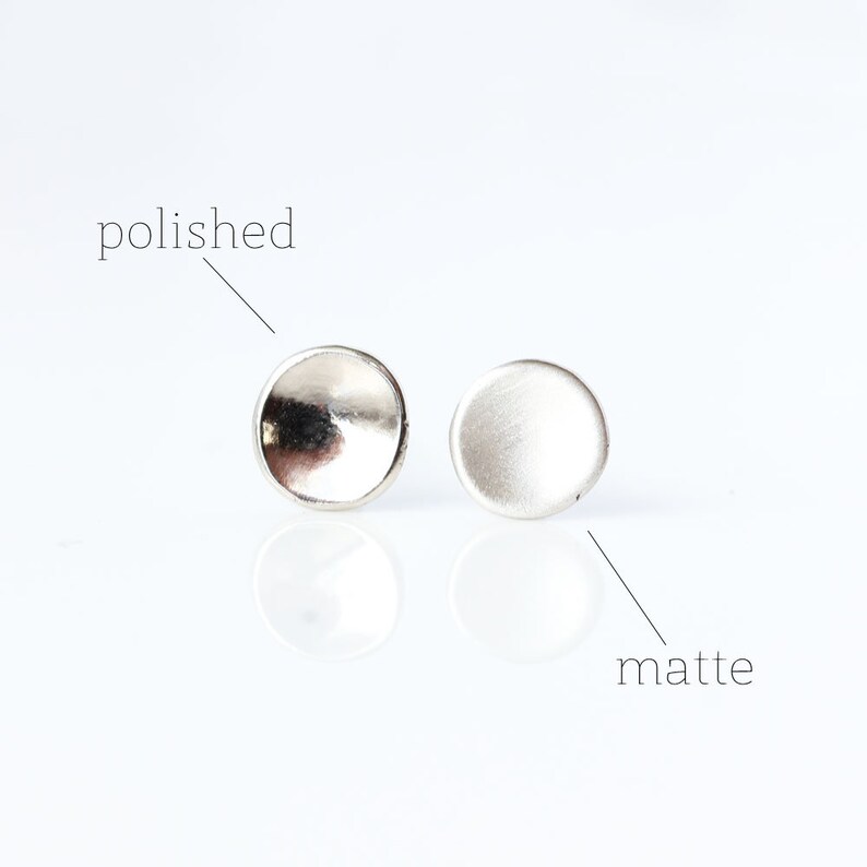 Small Sterling Silver Stud Earrings Pebble Organic Recycled - Etsy ...