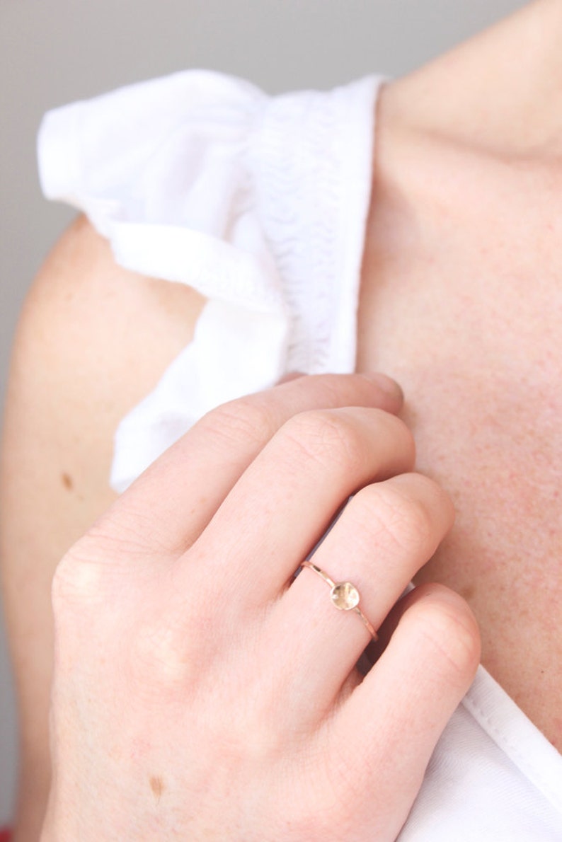 14k Rose Gold Ring Organic Pebble Ring Solid Gold Ring Eco - Etsy