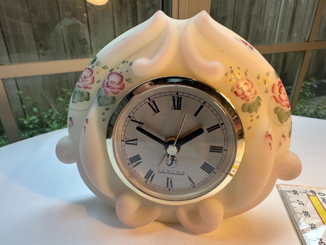 Fenton Hand Painted Alarm Clock - Etsy