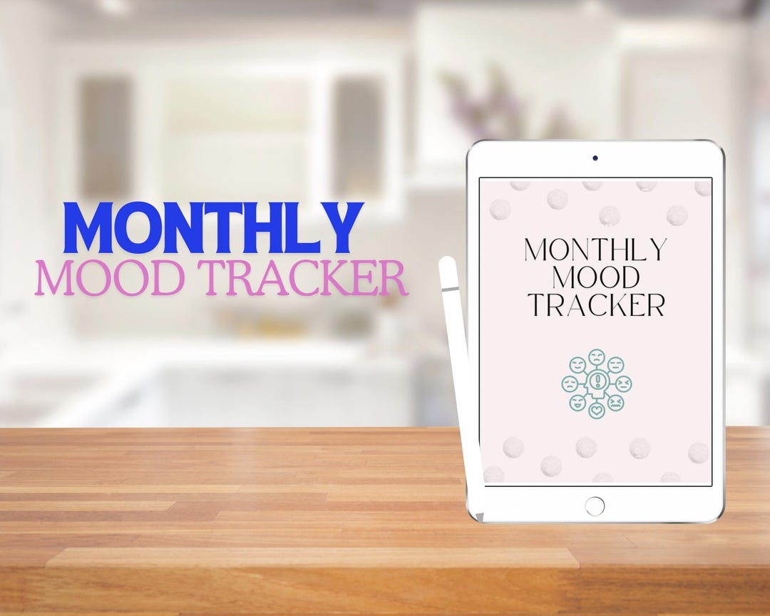Monthly Mood Tracker Printable: Mental Health Journal, Self-care ...