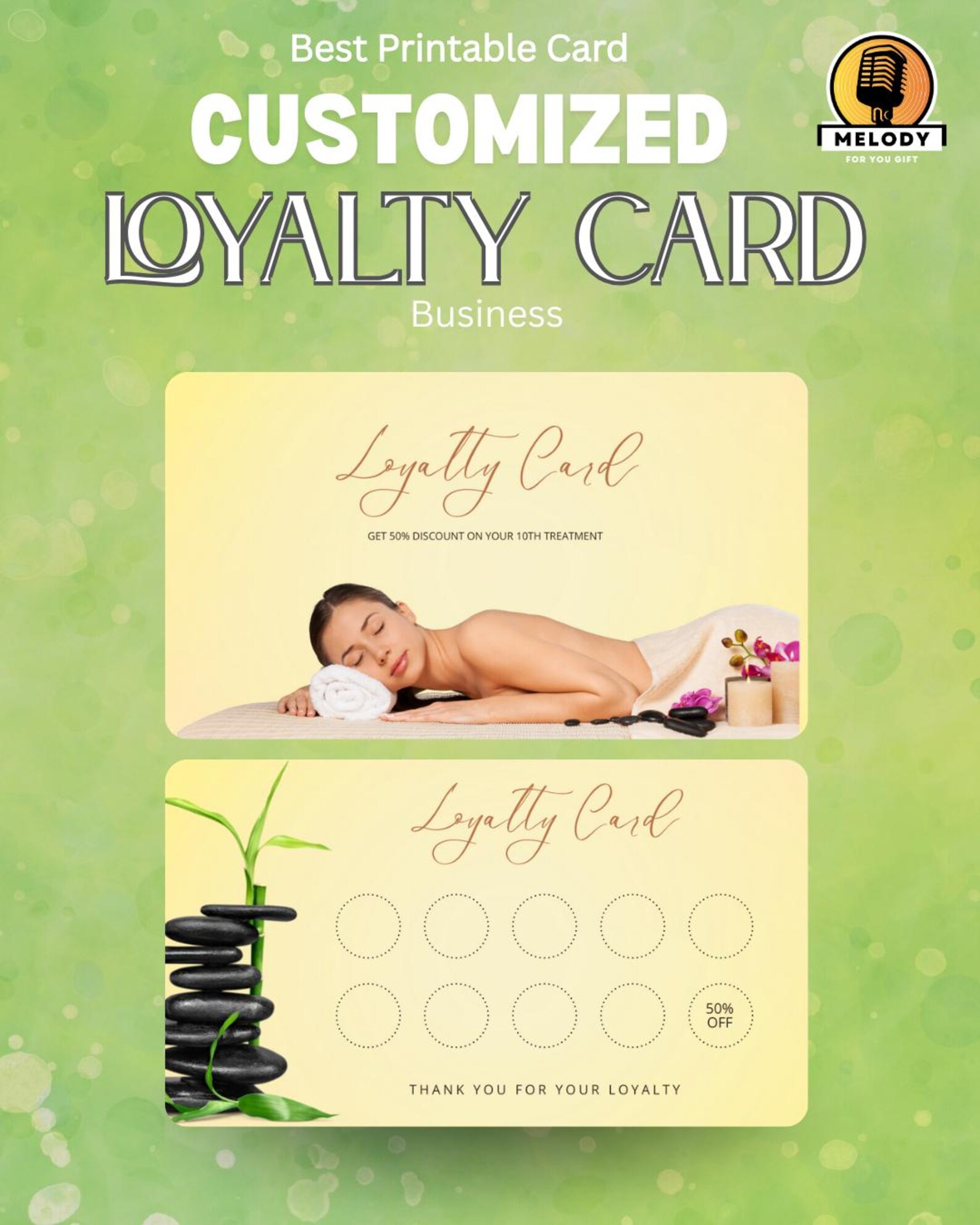 Spa Loyalty Card Template: Editable Beauty Salon Reward Program (PDF ...