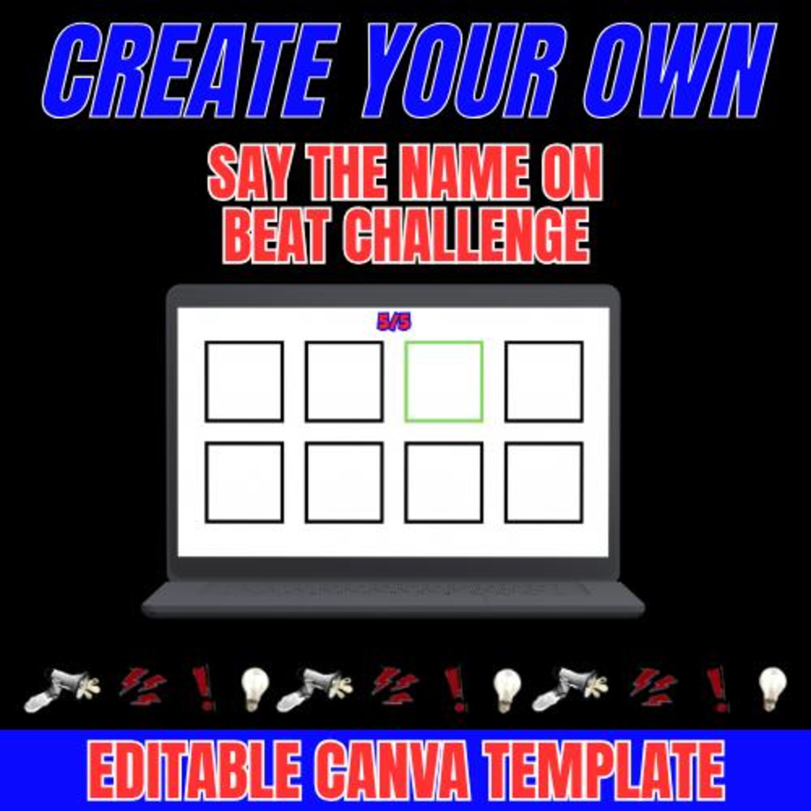 Say the Word on Beat | Editable Canva Template - Etsy