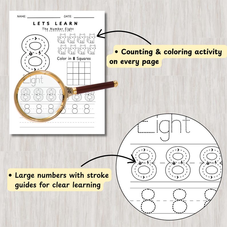 Large Number Tracing Worksheets 1-10 | Printable Number Formation ...