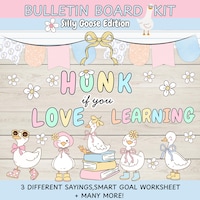 Silly Goose Back to School Reading Library Bulletin Board Kit Set ...