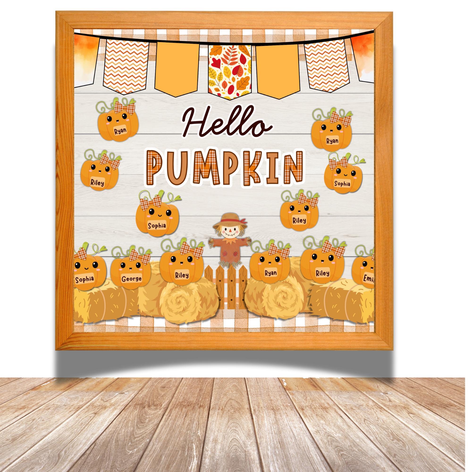 Editable Pumpkin Patch Bulletin Board Kit, Teacher Door Sign, Fall ...