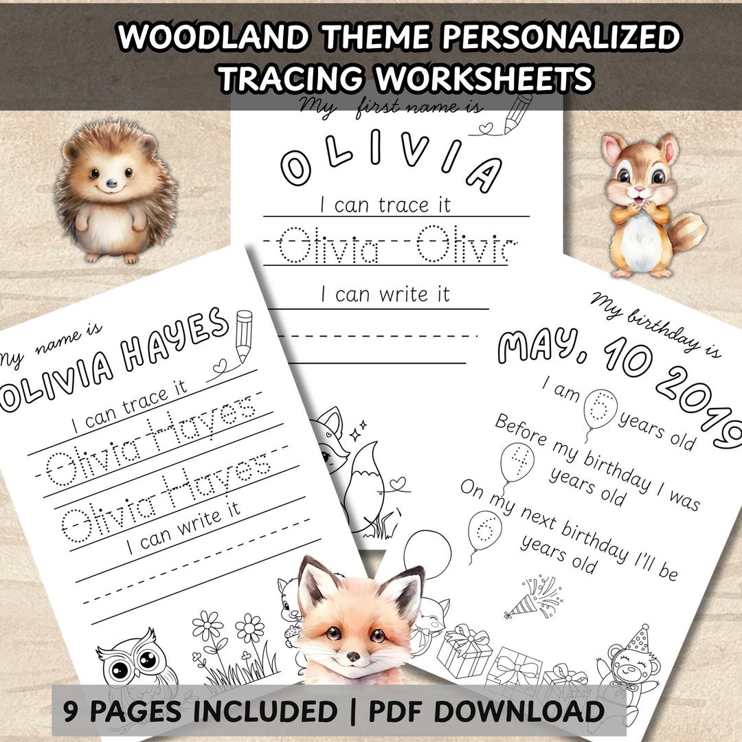 Personalized Name Tracing Worksheet,first Name and Last Name Tracing ...