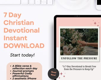 Christian Devotional Template, Canva Template, Daily Devotional, Canva ...