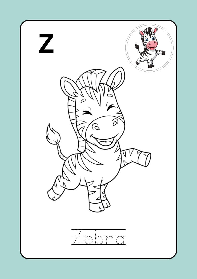 ABC Animal Coloring Book for Kids - A to Z Printable Coloring Pages ...