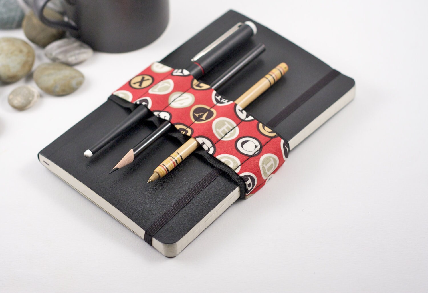 Journal Bandolier // red type // a better pencil case | Etsy