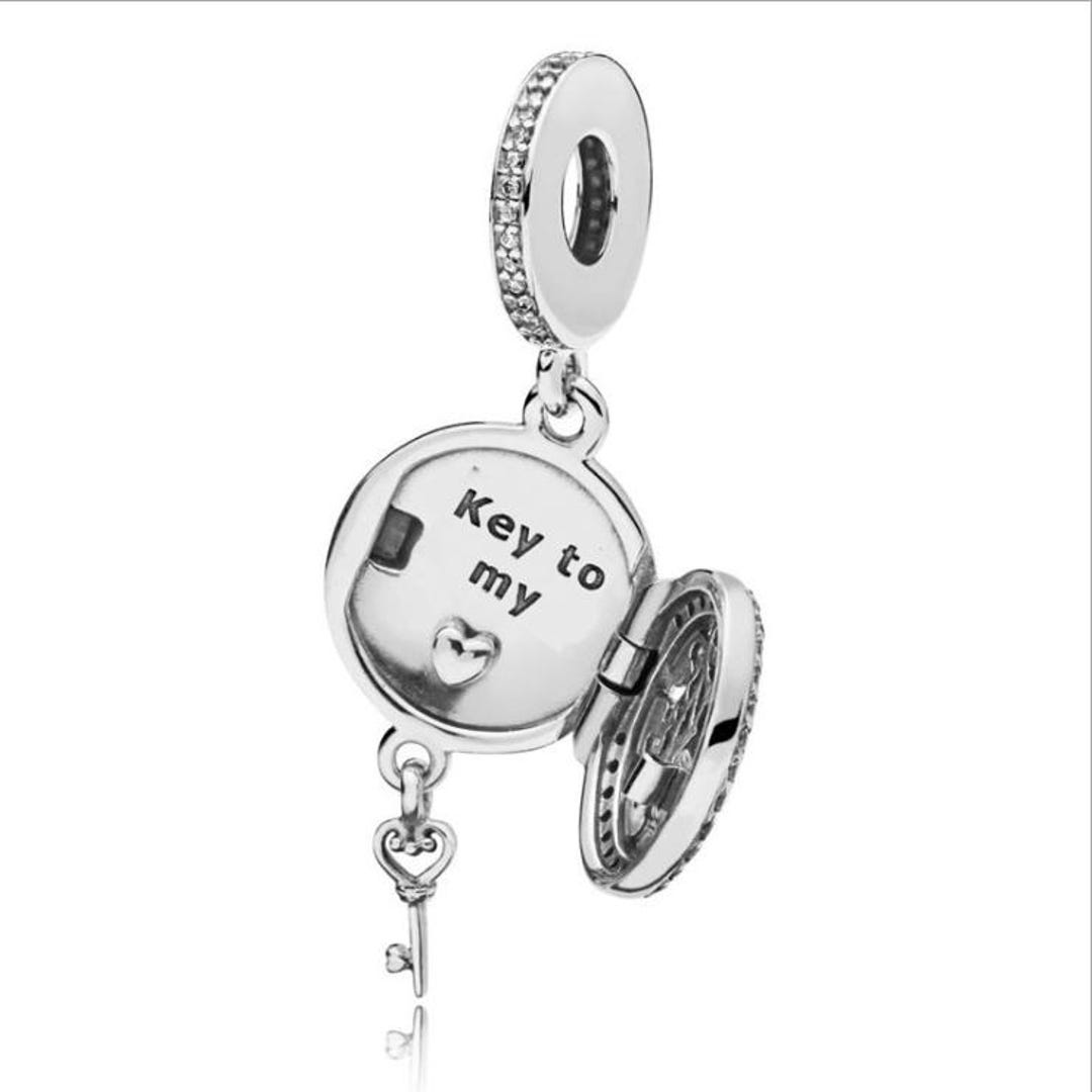 Pandora S925 Silver Charm-regal Love Key Dangle - Etsy