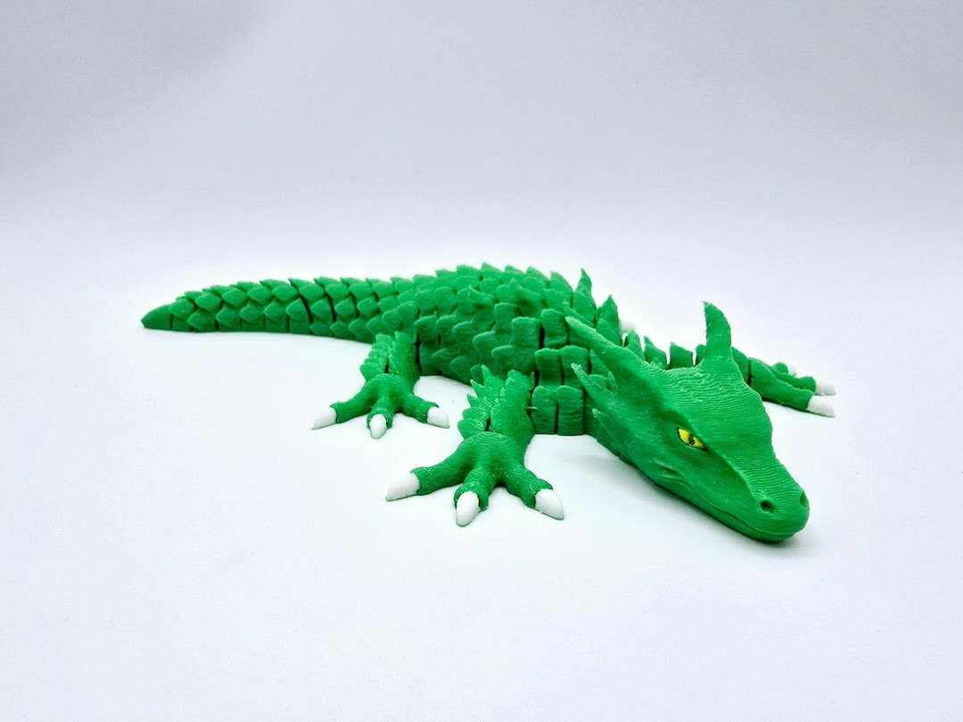 Articulated Dragon Lizard Fidget Toy 3D Printed Flexible Desk Decor - Etsy