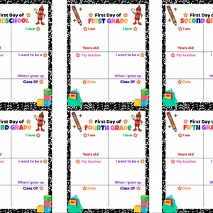 First Day of School Sign | Printable PDF | Back to School Sign ...